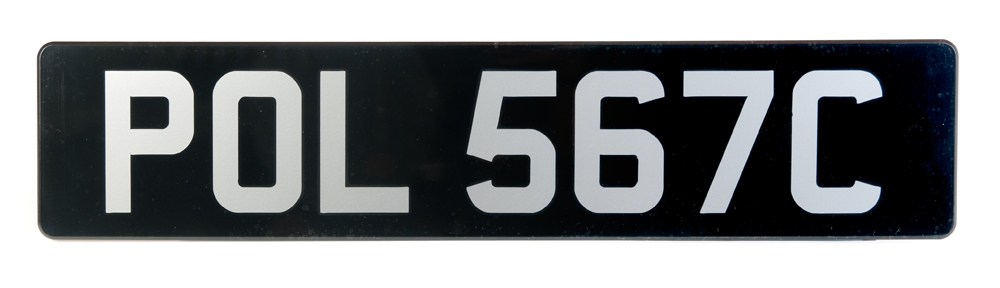 Motorcycle Plates Pressed Black